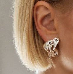 Auskarai BIG SILVER WAVE – myvanityshop.com