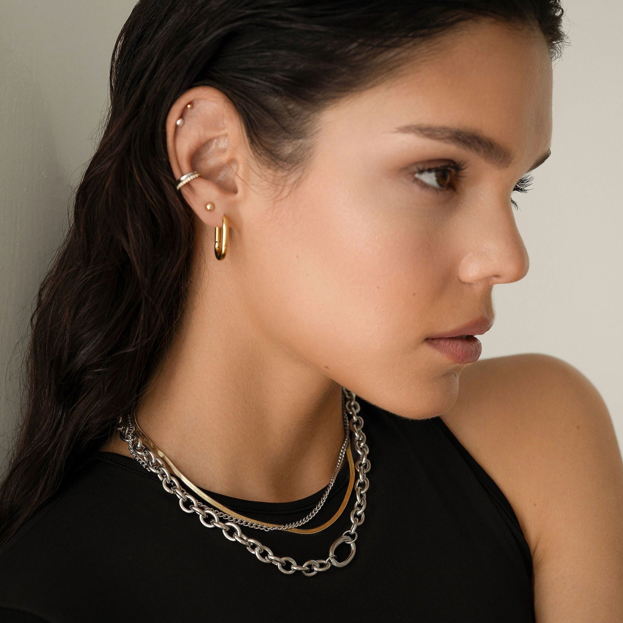Kaklo papuošalas DOUBLE SILVER CHAIN – myvanityshop.com